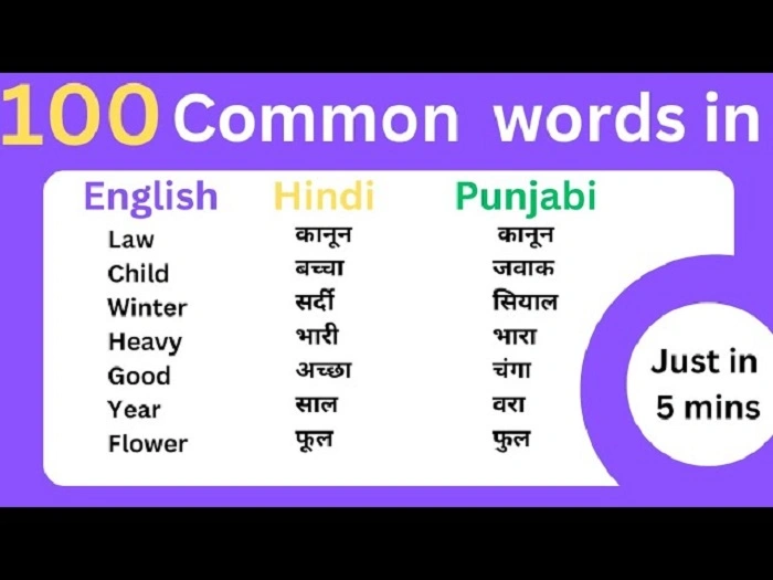Punjabi Words: Easy Guide for Beginners